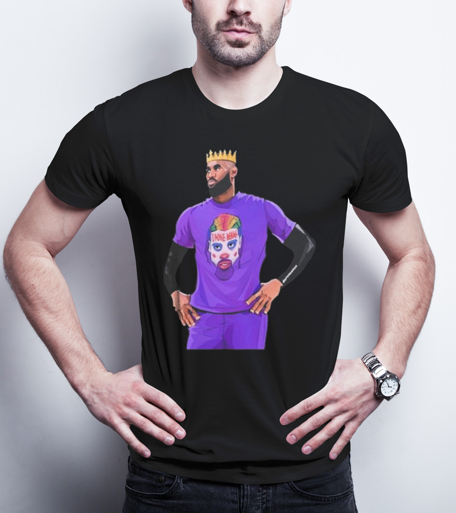 Lebron James Los Angeles Lakers I Poke Bears Crown Clown T-Shirt