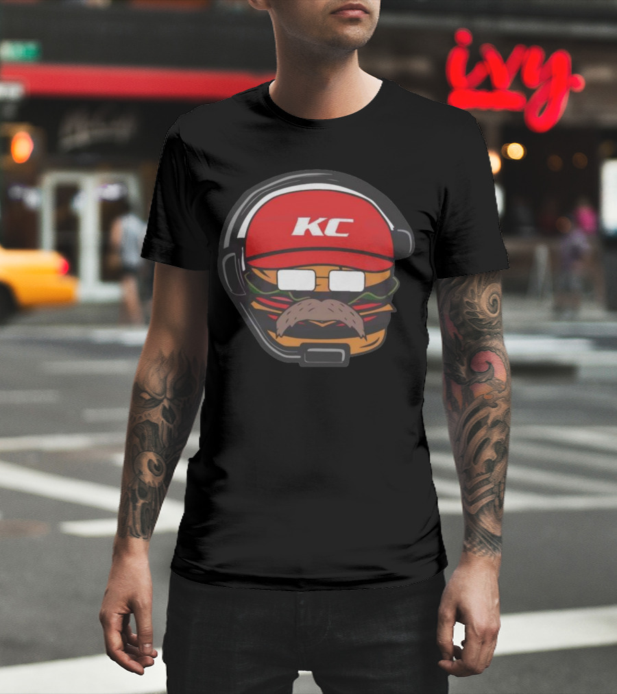 Andy Reid Hamburger KC Kansas City Chiefs T-Shirt