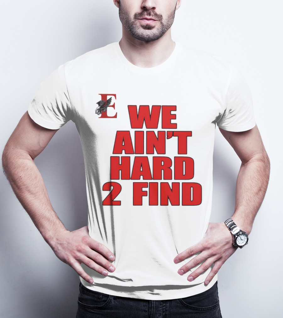 We Ain’t Hard 2 Find Red Bold Text Black Background Ravens T-Shirt