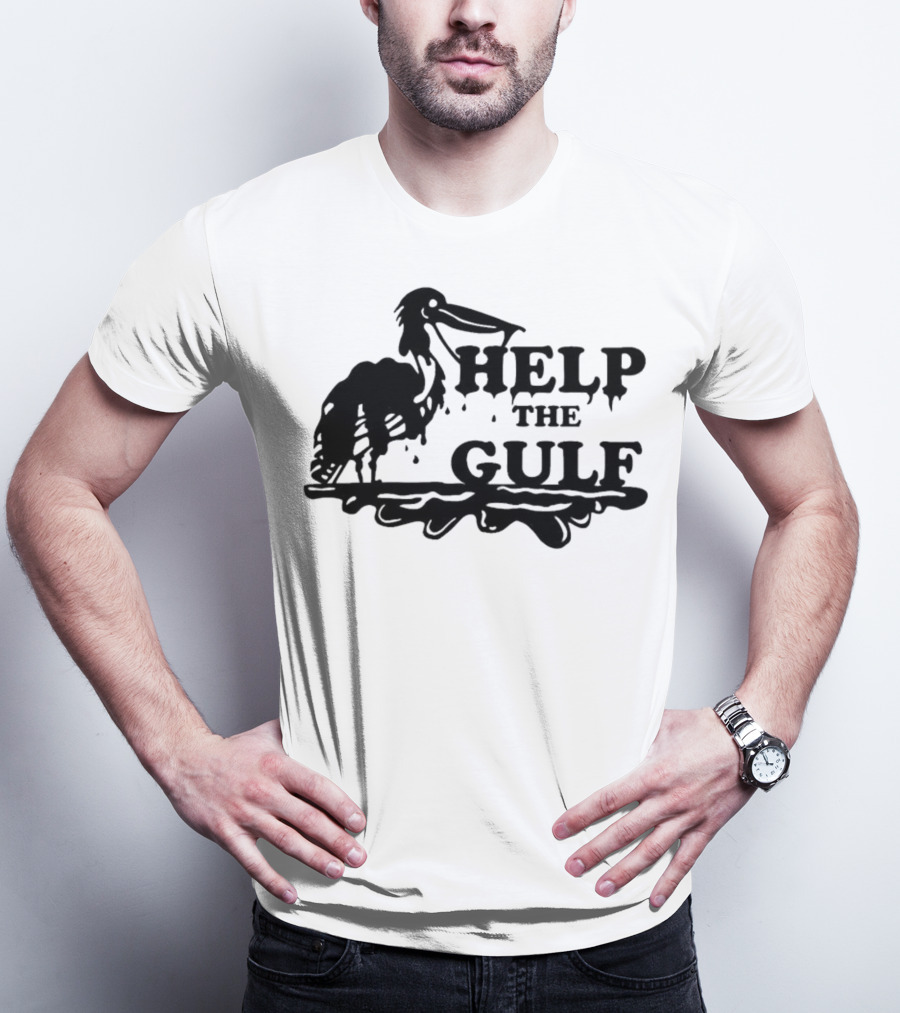 Help The Gulf Oil Spill Awareness Pelican T-Shirt