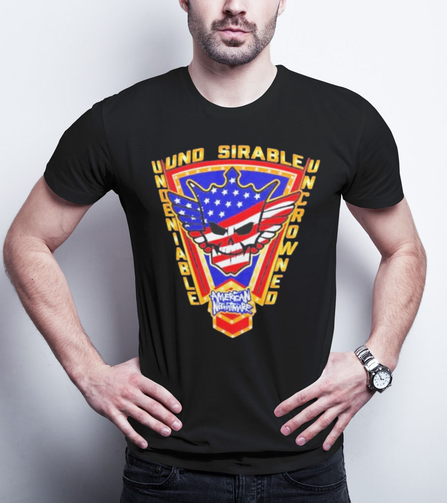 Undeniable Uncrowned American Nightmare Patriotic Skull And Wings T-Shirt