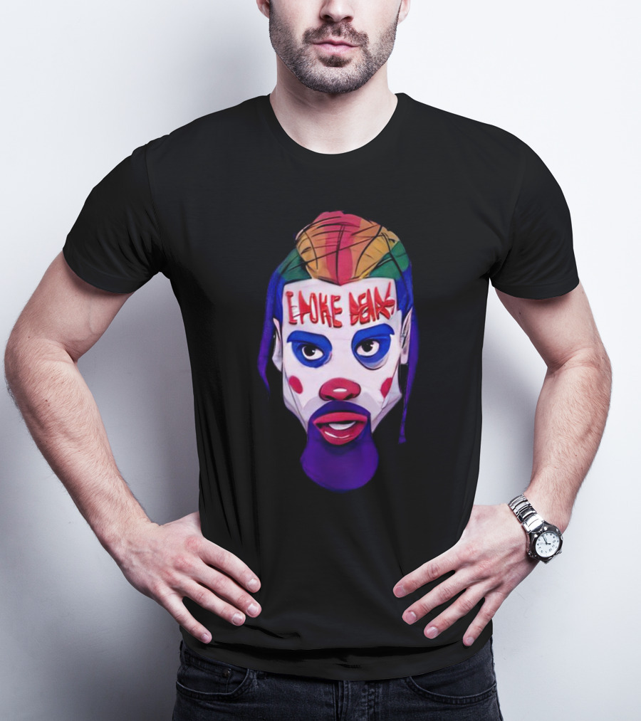 Dillon Brooks I Poke Bears Joker Face Colorful Hairstyle T-Shirt