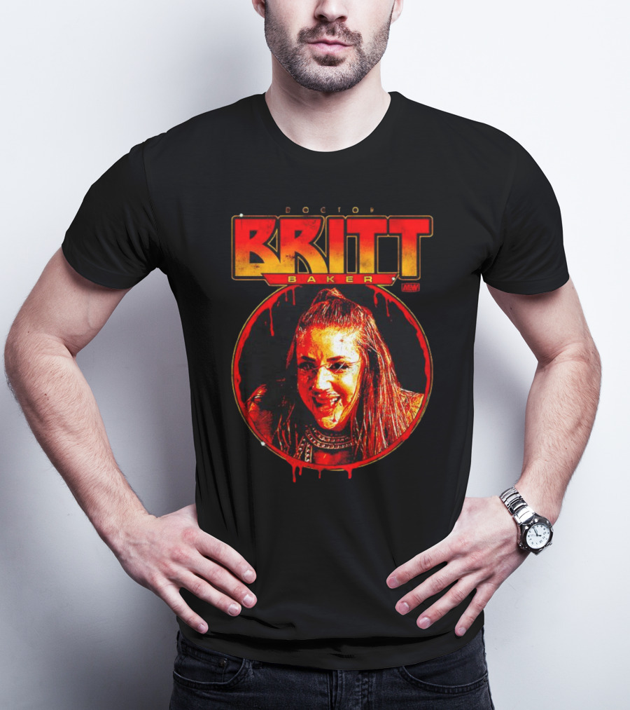 Doctor Britt Baker AEW Wrestler Portrait Rolemodel T-Shirt