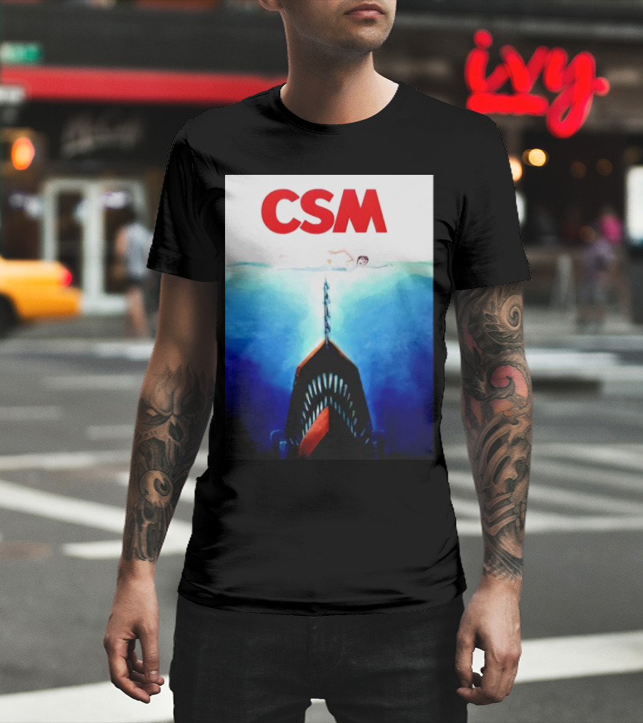 CSM Jaws Blu-Ray Parody Swim Danger T-Shirt