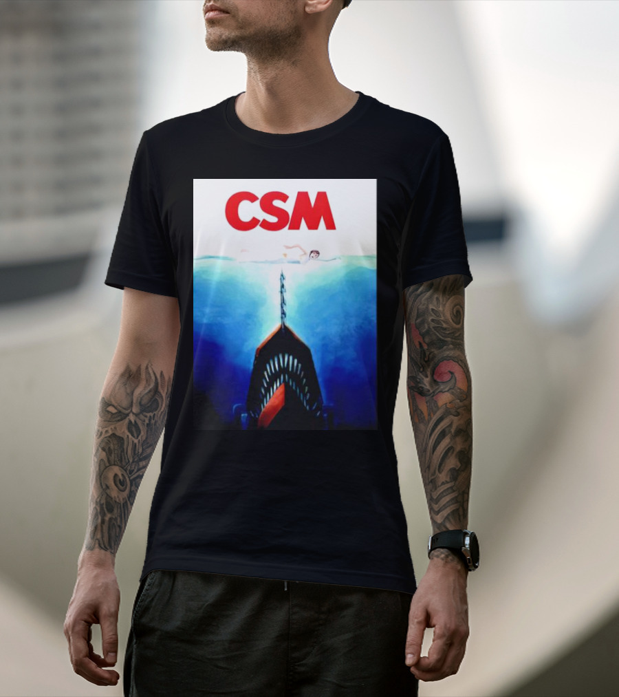 CSM Jaws Blu-Ray Parody Swim Danger T-Shirt