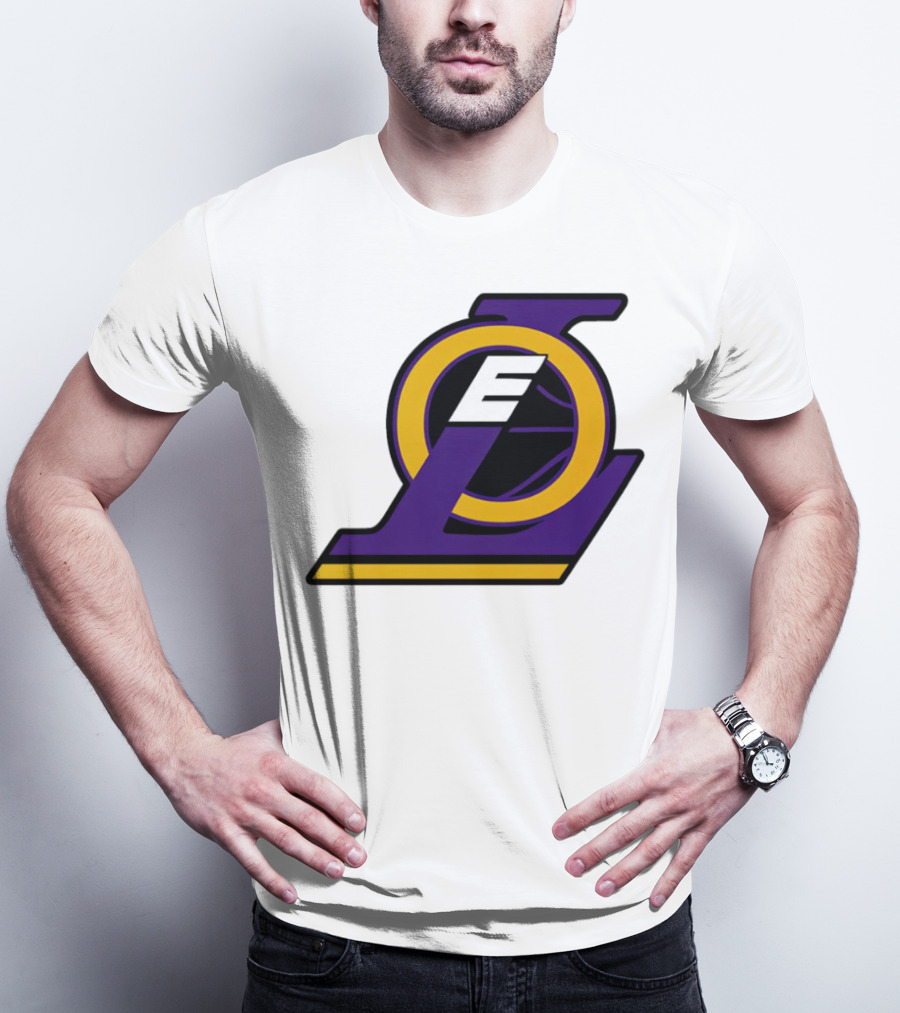 LOE Los Angeles Lakers Logo Basketball T-Shirt