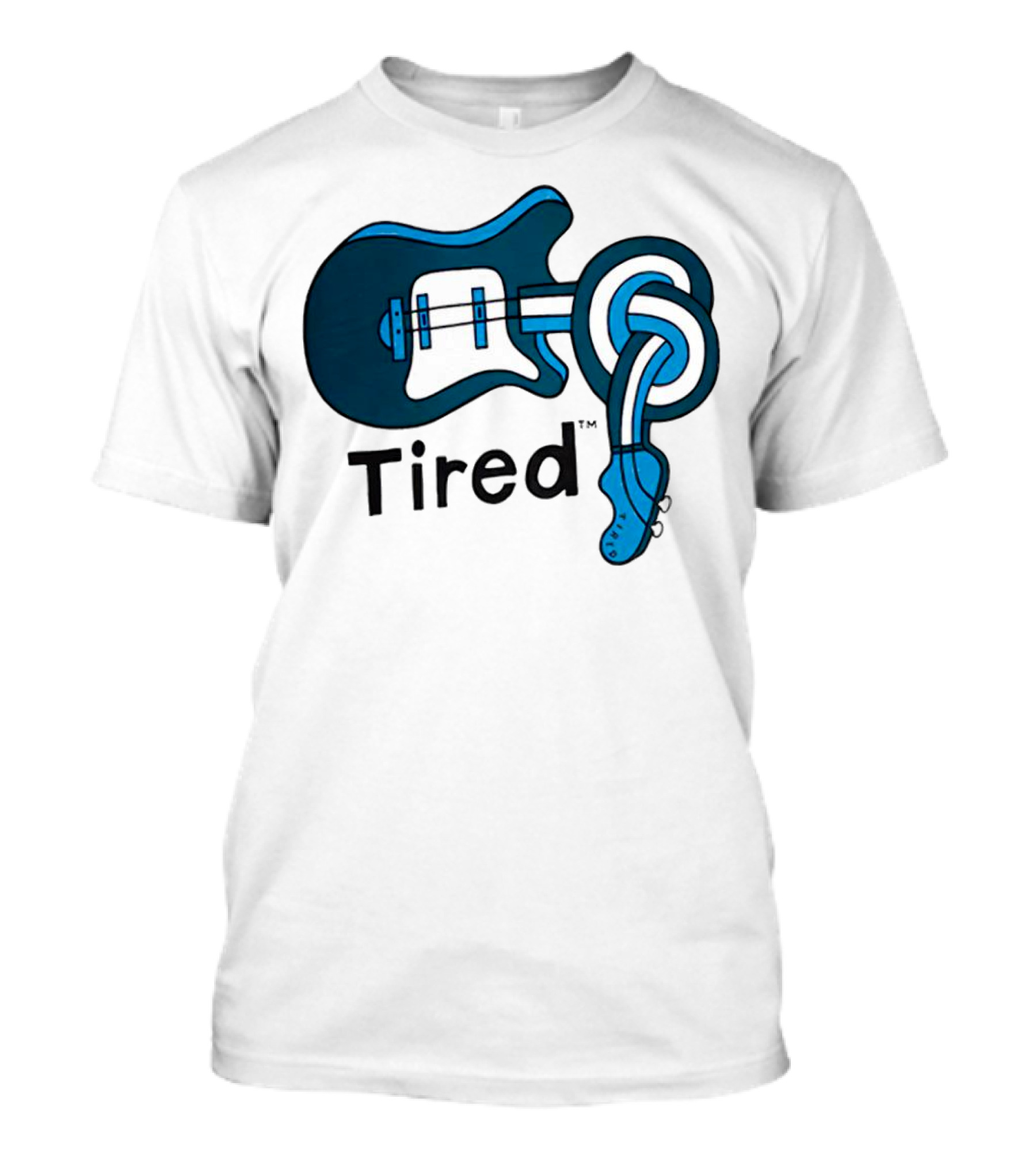 Tired Skateboards Guitar Spinal Twist T-Shirt
