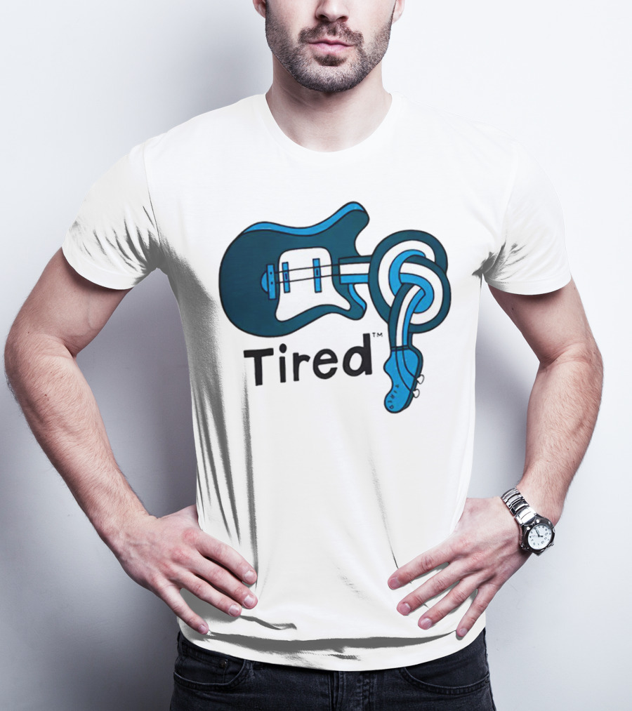 Tired Skateboards Guitar Spinal Twist T-Shirt