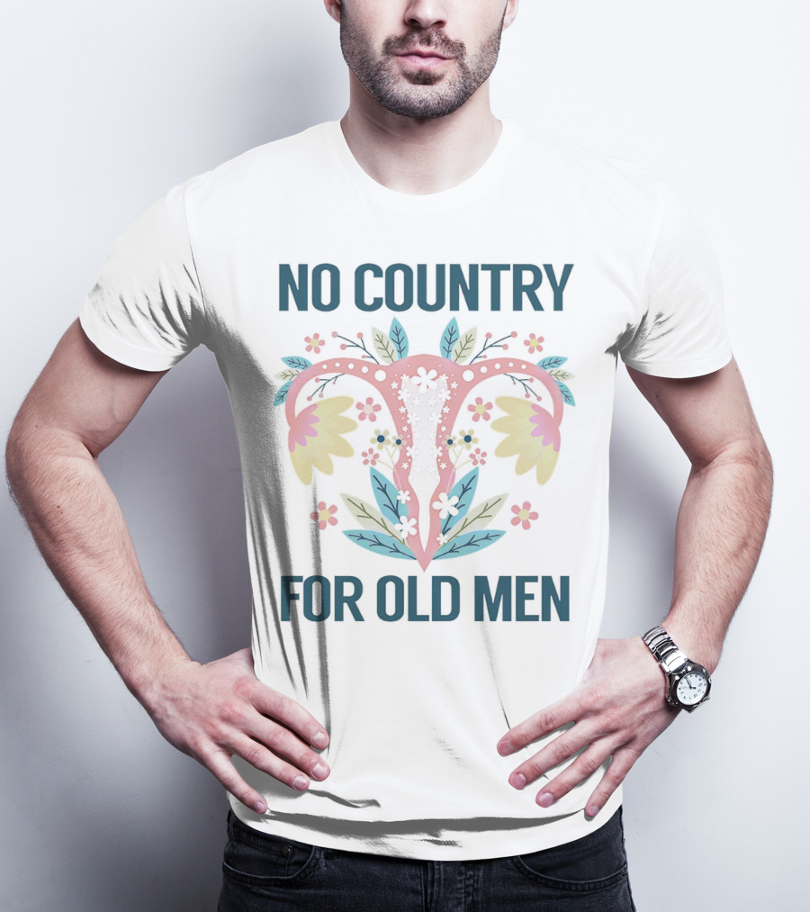 No Country For Old Men Floral Uterus T-Shirt
