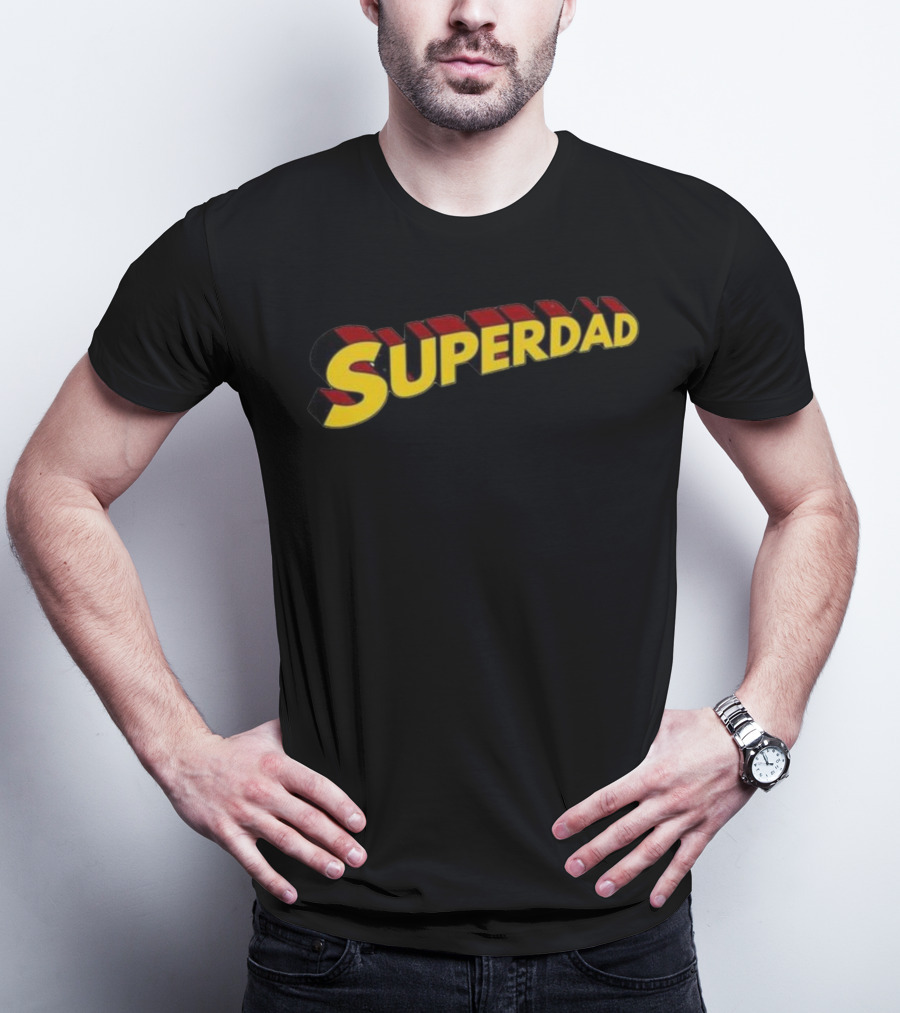 Superdad Father's Day Bold 3D Text Style Heroic T-Shirt