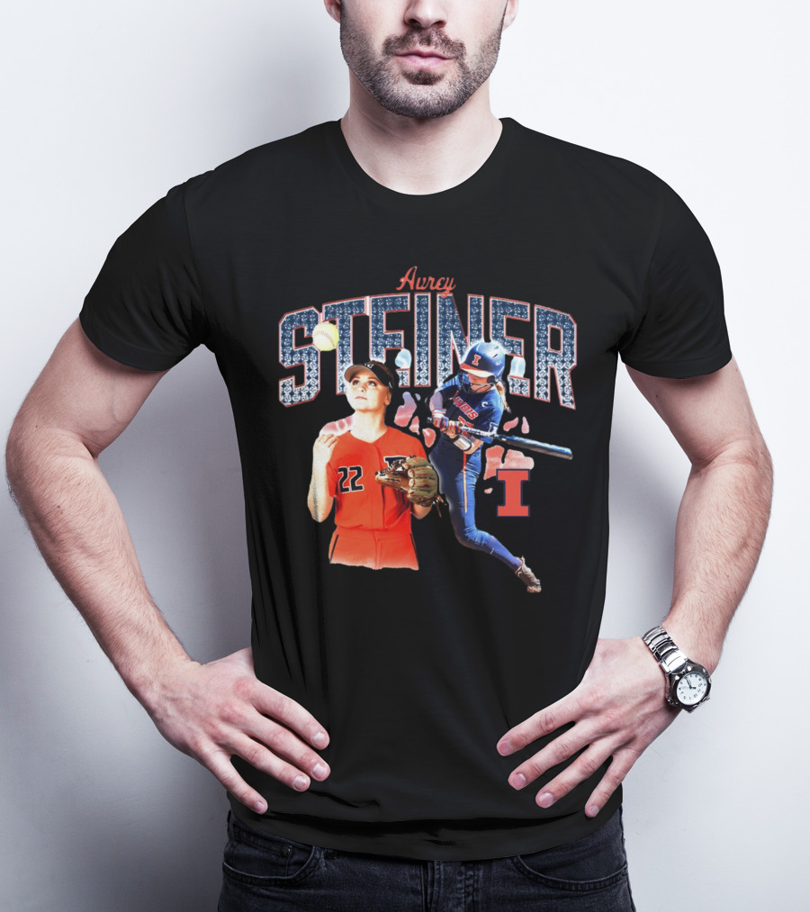Avrey Steiner Illinois Softball Fighting Illini Number 22 T-Shirt