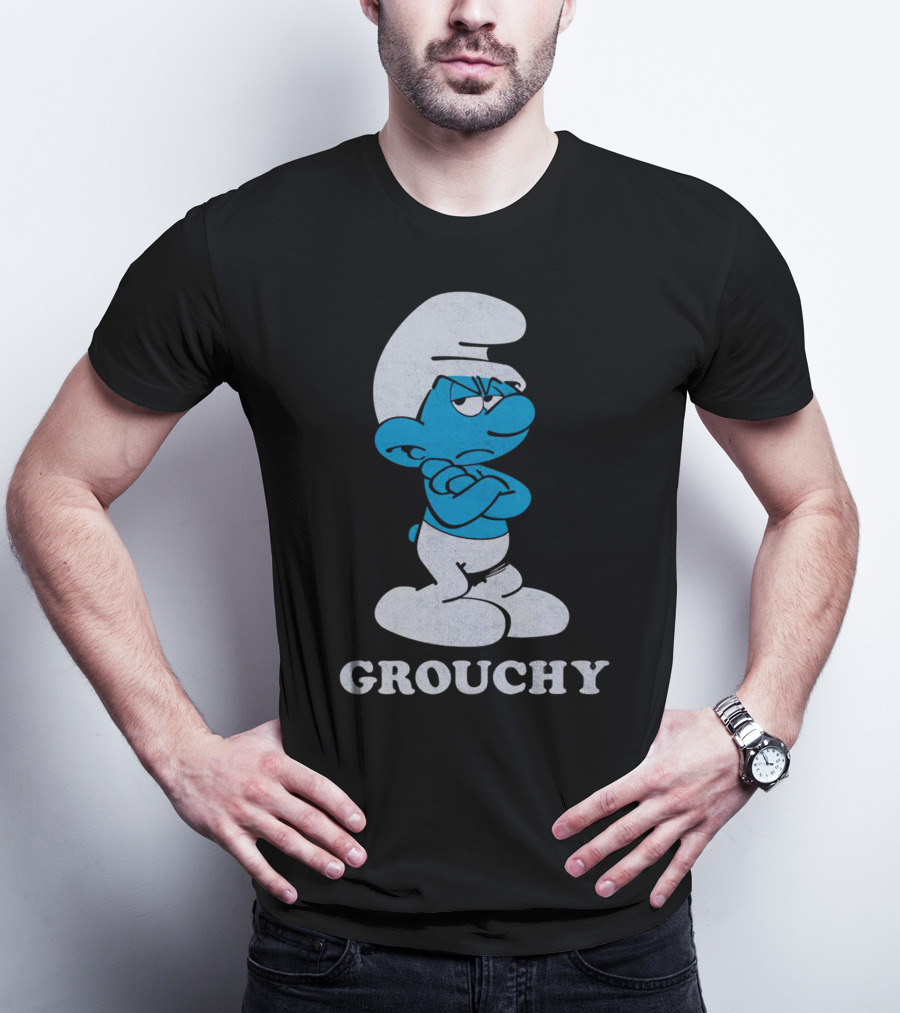 Grouchy Smurf Crossed Arms Stance T-Shirt