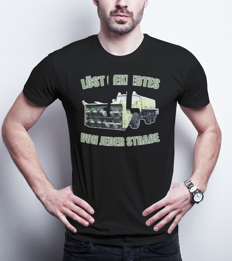 Löst Geklebtes Von Jeder Straße Snowplow Truck T-Shirt