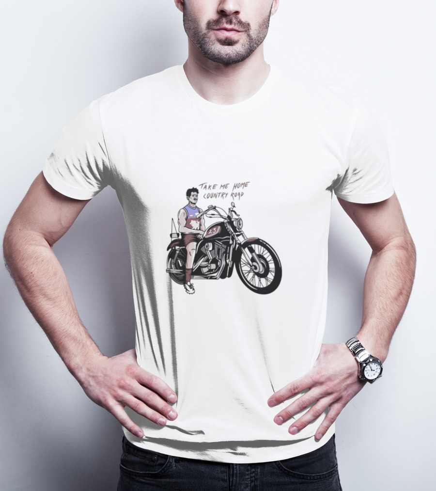 Take Me Home Country Road Motorcycle Rider T-Shirt
