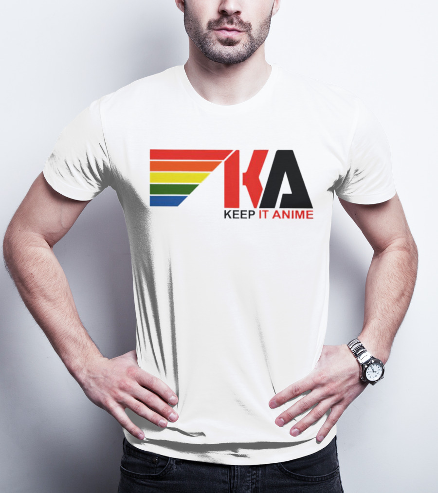 KEEP IT ANIME KA Rainbow Stripes T-Shirt