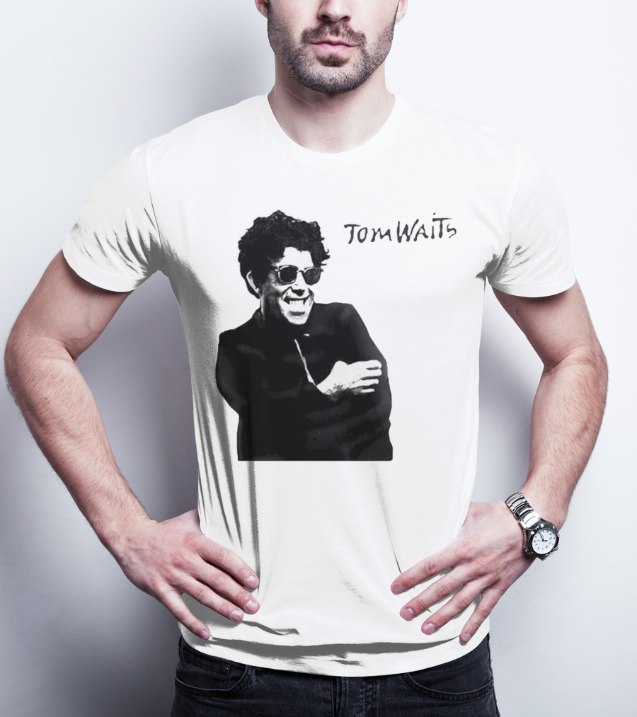 Tom Waits Black And White Sunglasses T-Shirt