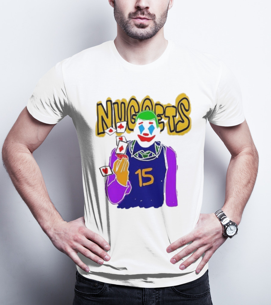 Nuggets Clown 15 Nikola Jokic Joker Basketball NBA T-Shirt