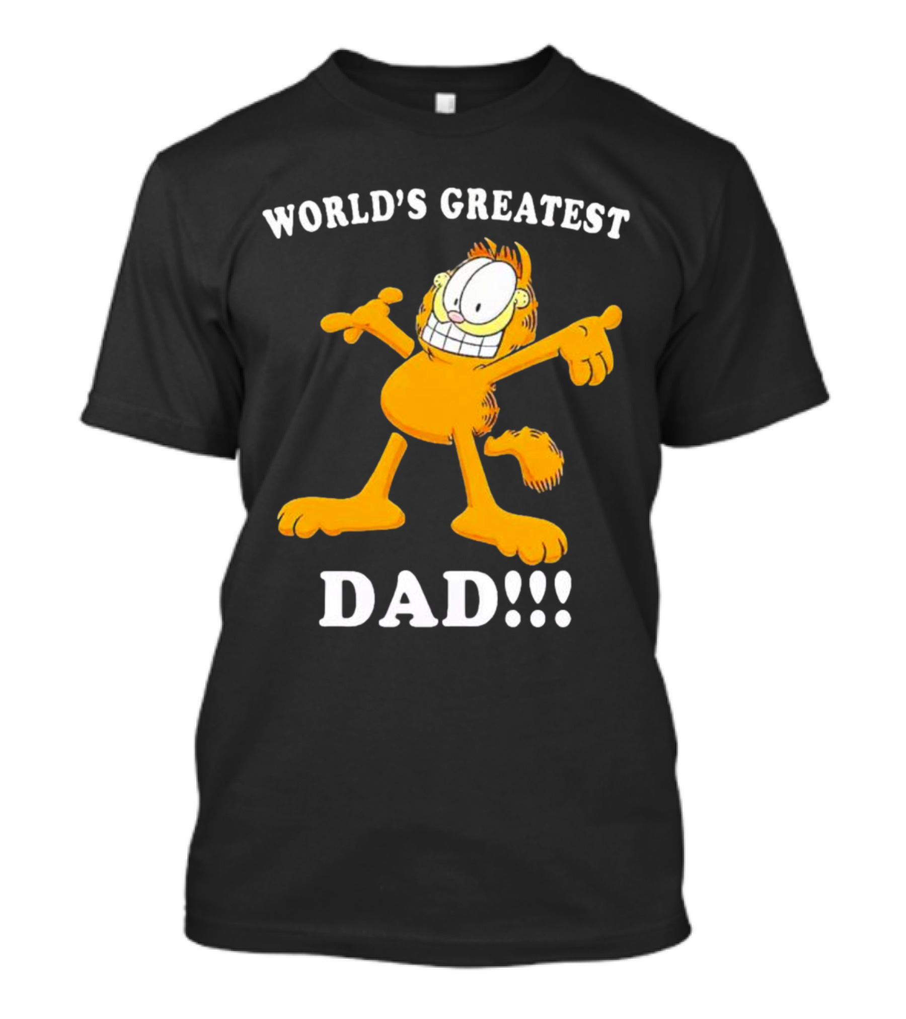 World's Greatest Dad Garfield Enthusiastic Pose T-Shirt