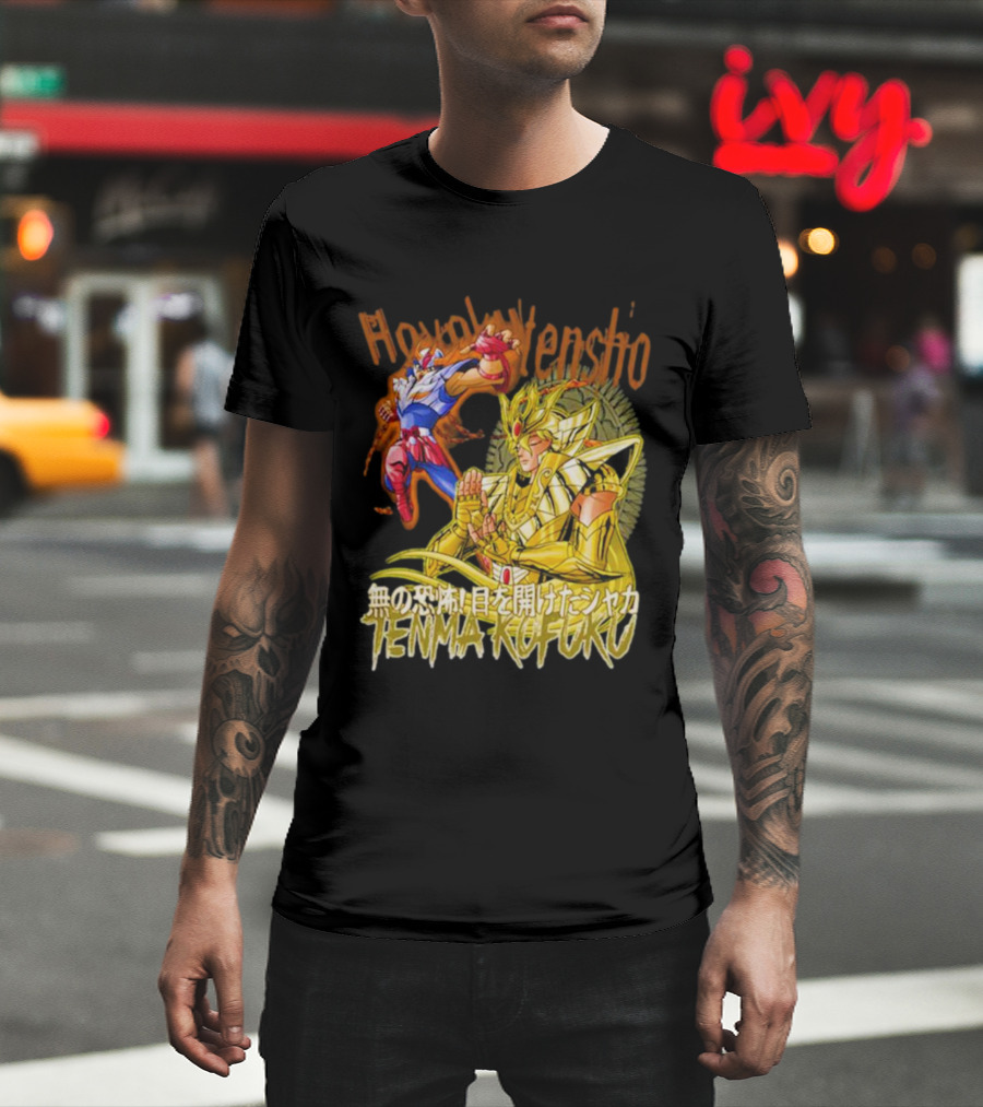 Phoenix Ikki Tenma Kofuku Action Scene Hyaku Ren Sho Saint Seiya T-Shirt