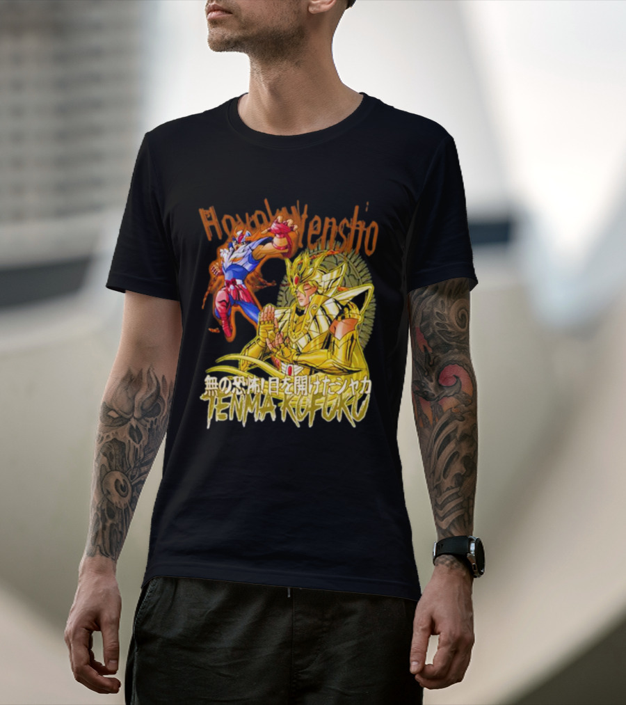 Phoenix Ikki Tenma Kofuku Action Scene Hyaku Ren Sho Saint Seiya T-Shirt