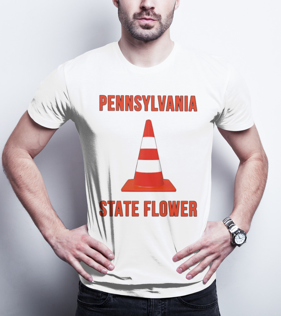 PENNSYLVANIA STATE FLOWER TRAFFIC CONE T-Shirt
