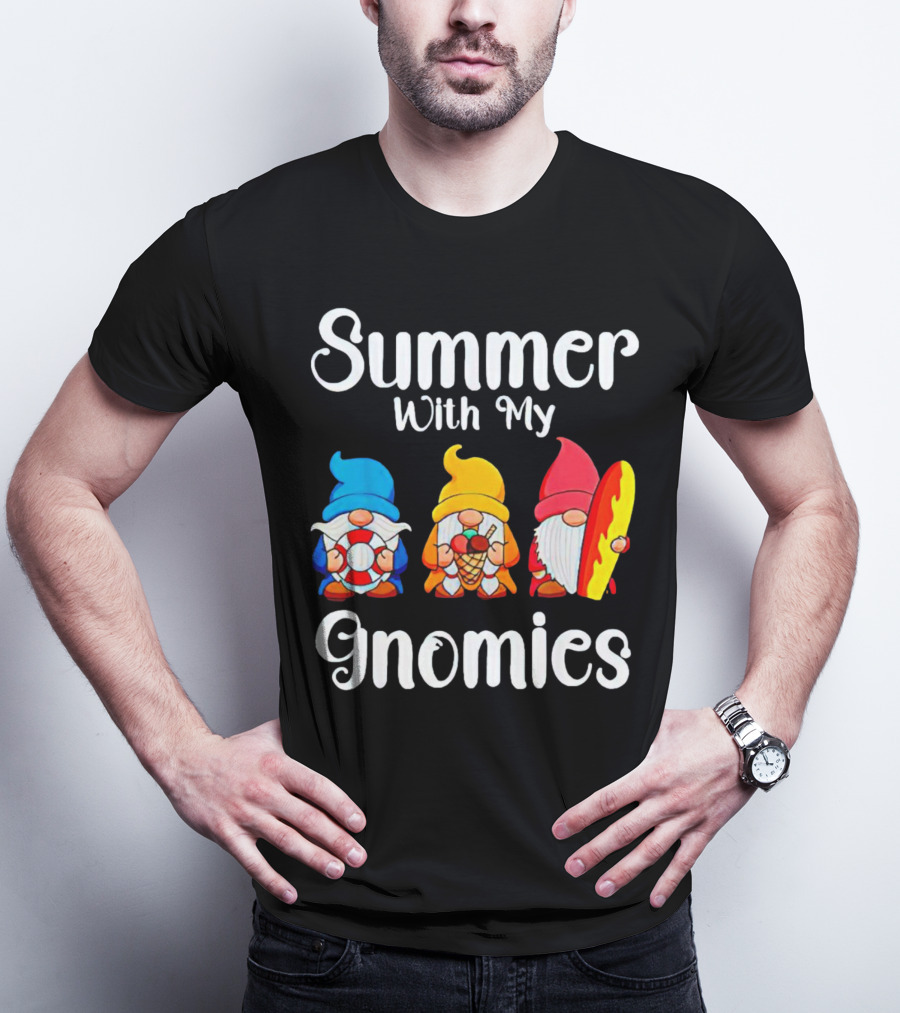 Summer With My Gnomies Beach Fun Adventure T-Shirt