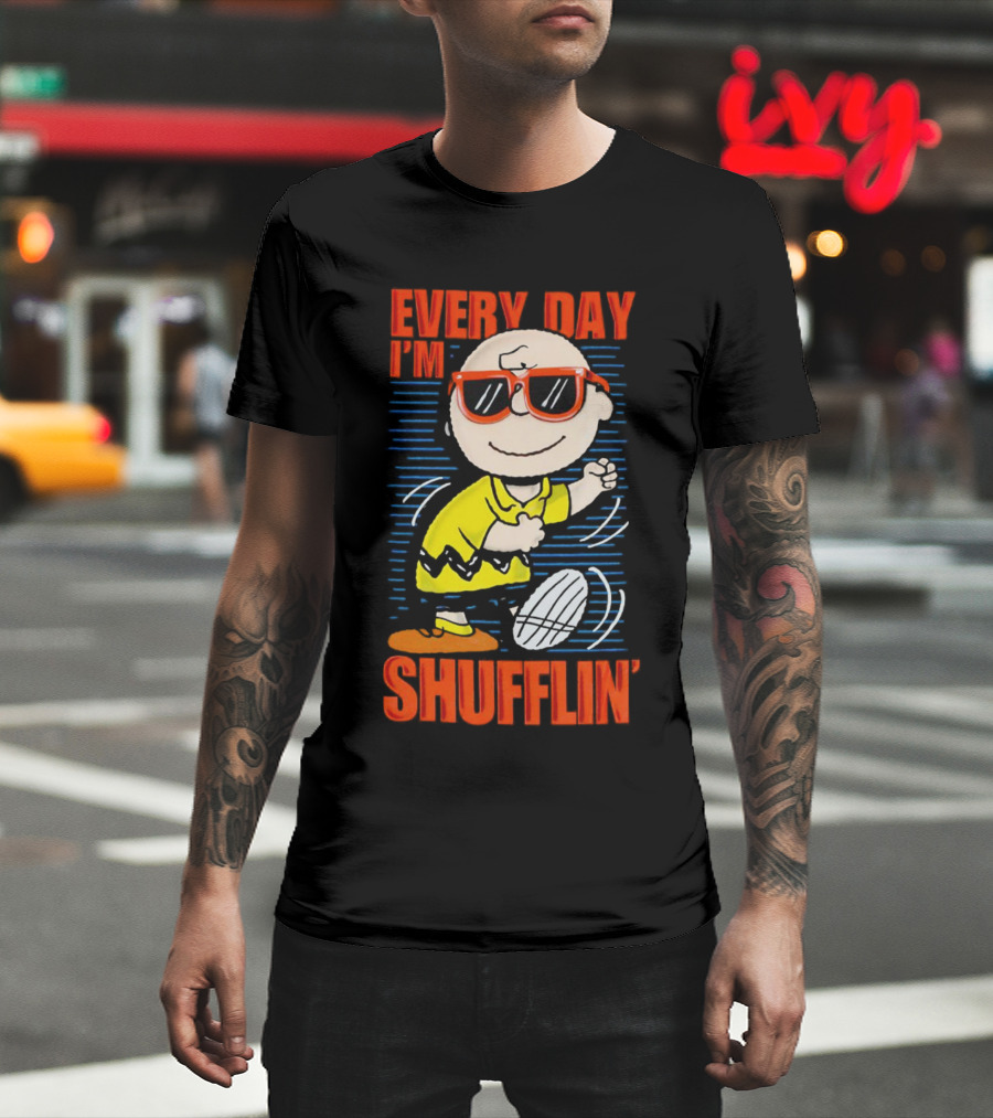 Charlie Brown Every Day I’m Shufflin’ Sunglasses Dance T-Shirt