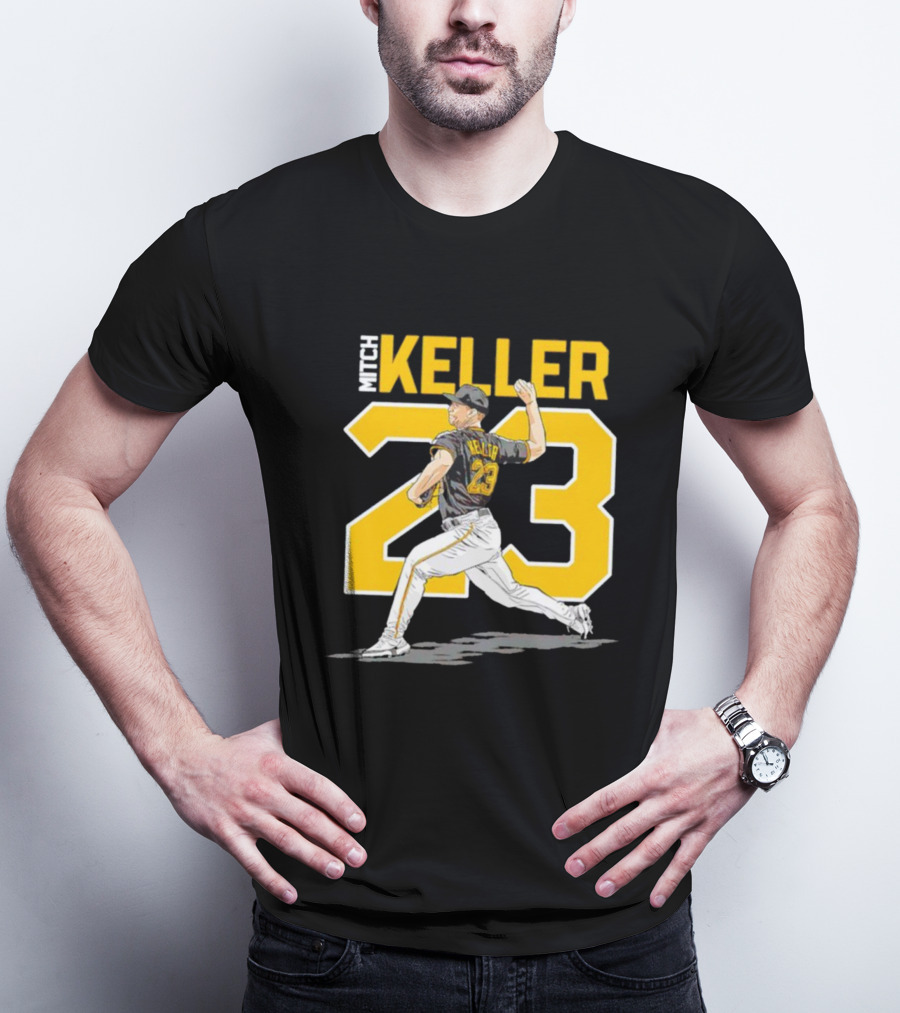 Mitch Keller 23 Pittsburgh Pirates Pitching Action T-Shirt