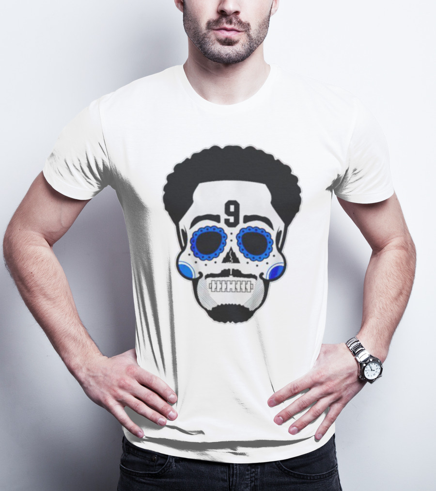 Bryce Young Carolina Panthers 9 Sugar Skull T-Shirt
