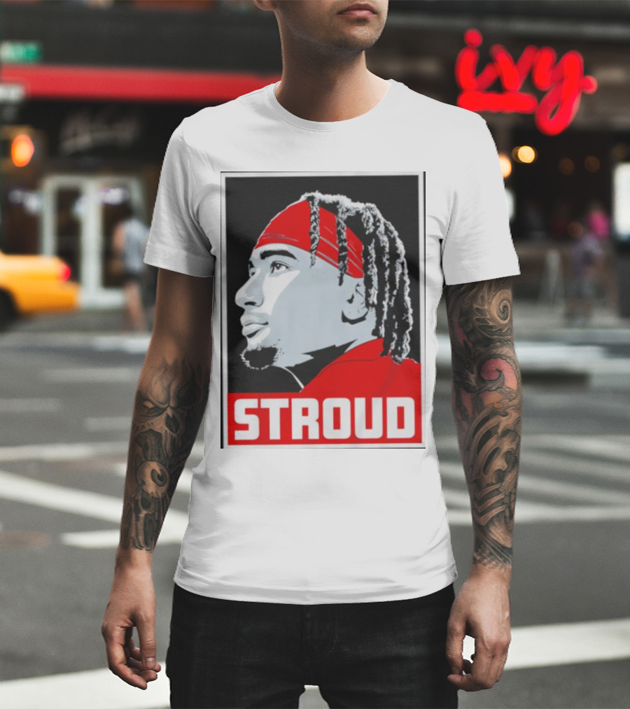 C.J. Stroud Ohio State Buckeyes Portrait Stroud T-Shirt