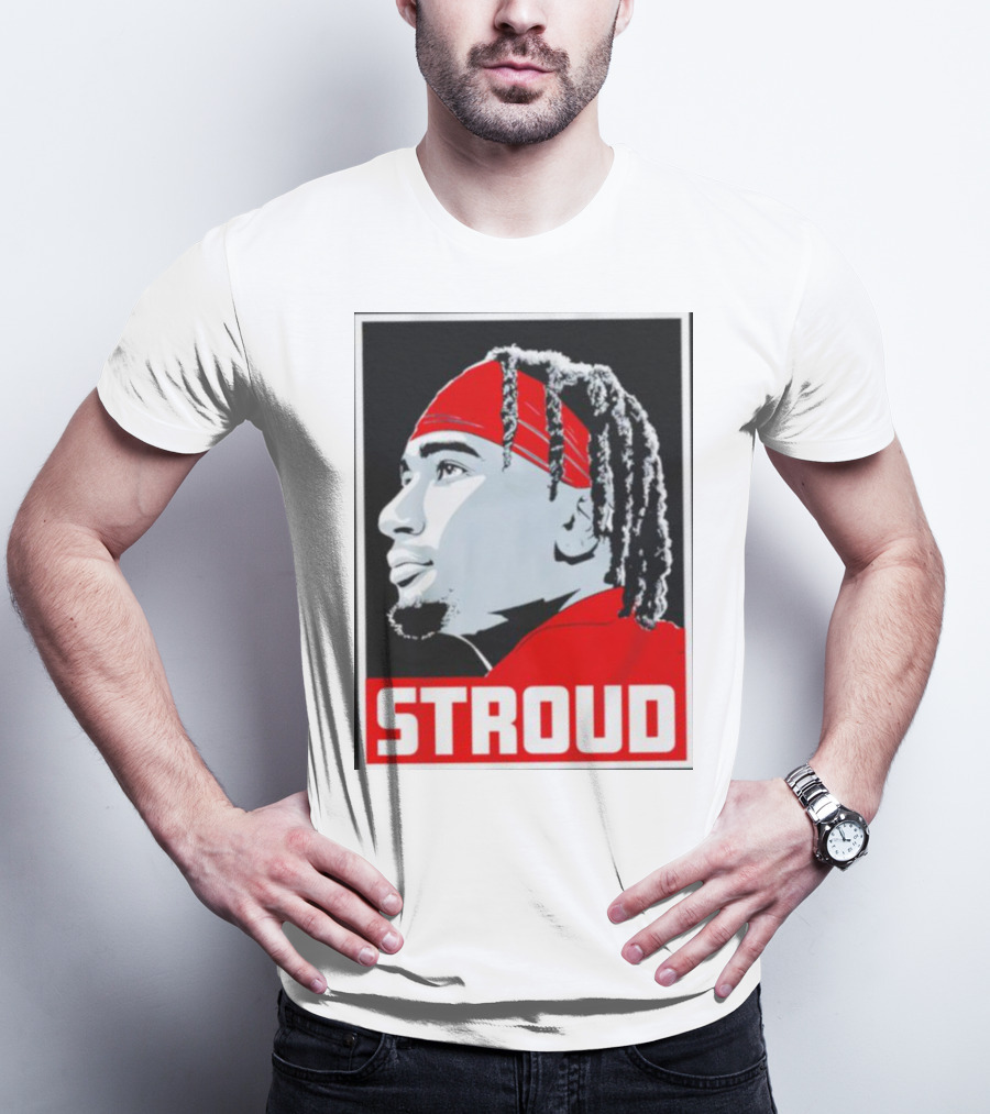 C.J. Stroud Ohio State Buckeyes Portrait Stroud T-Shirt