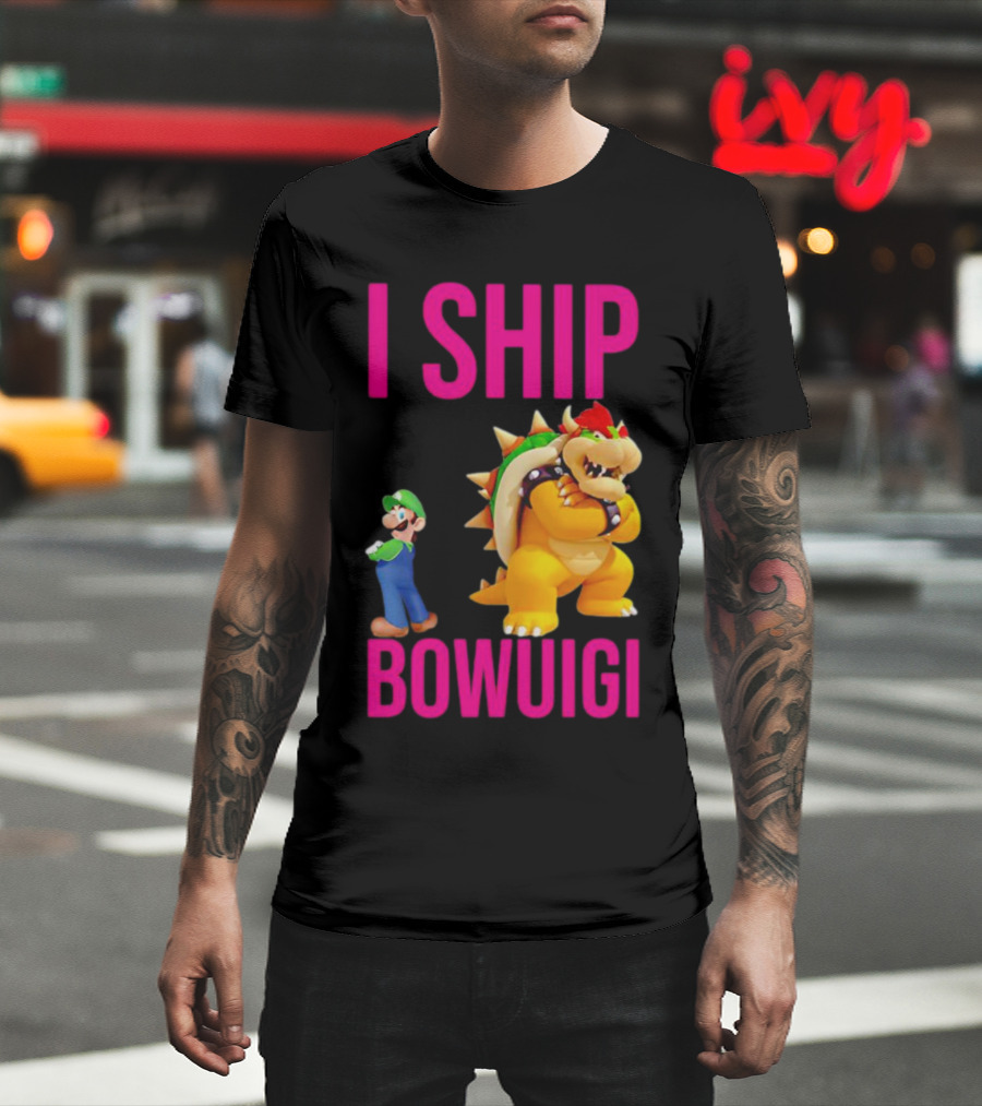 I Ship Bowuigi Super Mario Luigi Bowser T-Shirt