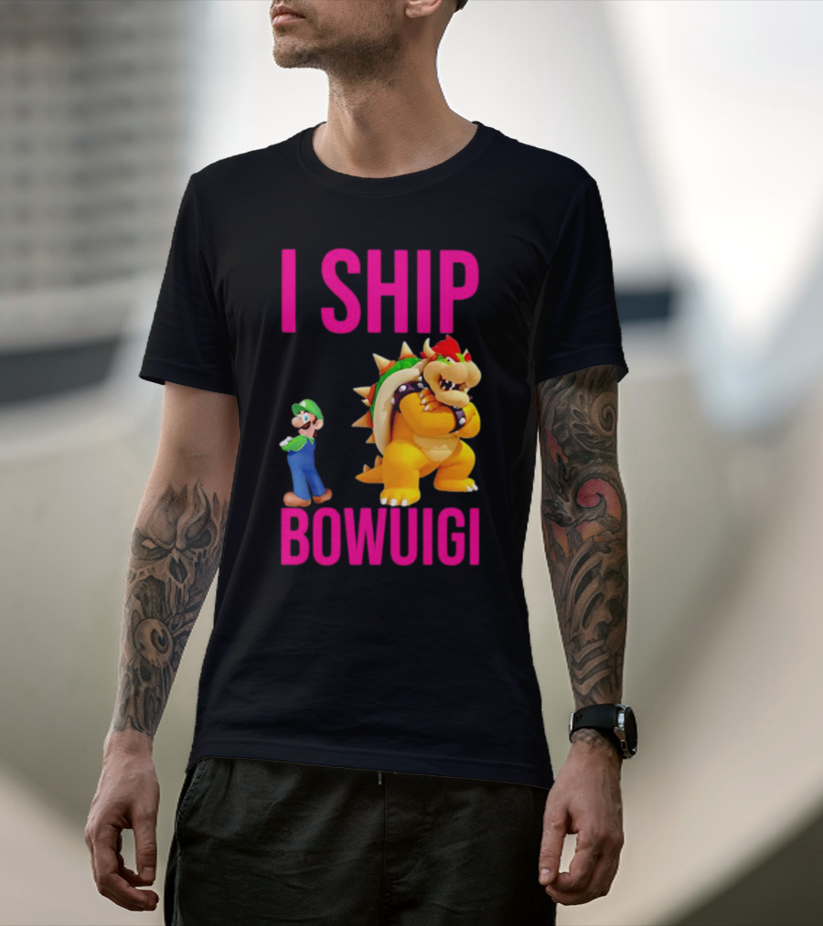 I Ship Bowuigi Super Mario Luigi Bowser T-Shirt