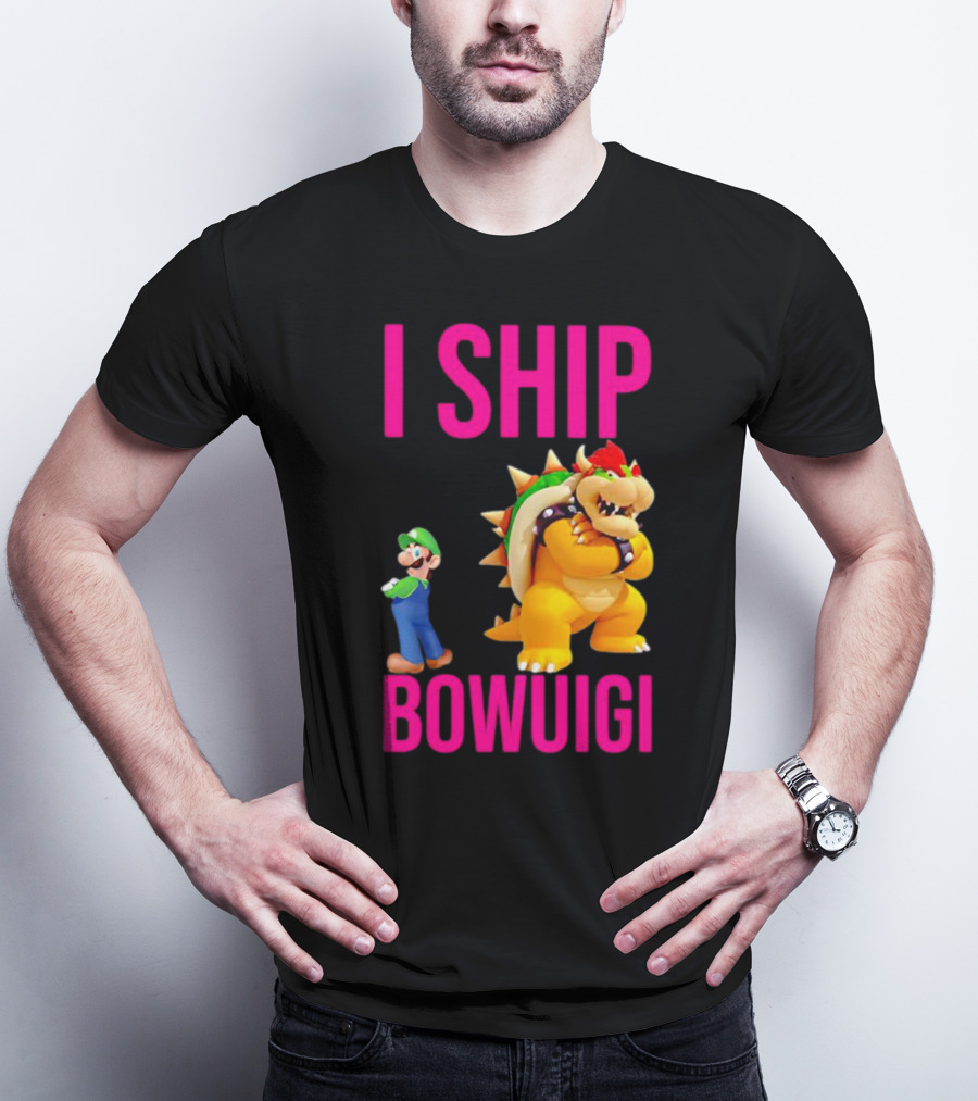 I Ship Bowuigi Super Mario Luigi Bowser T-Shirt