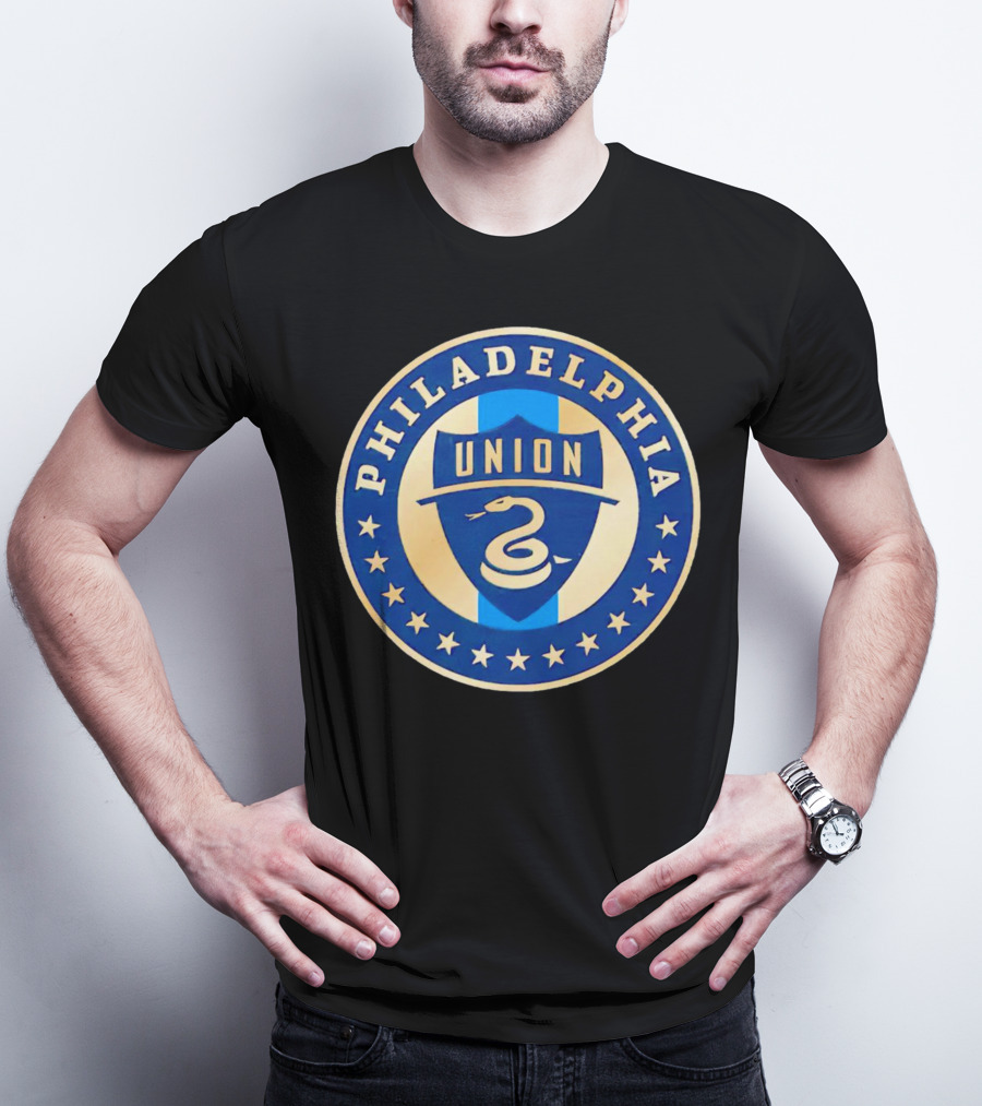 Philadelphia Union Soccer Team Emblem With Stars And Coiled Snake T-Shirt