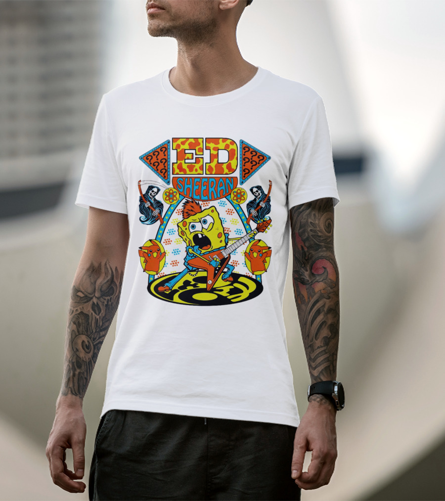 Ed Sheeran Spongebob Rock Band Fusion T-Shirt
