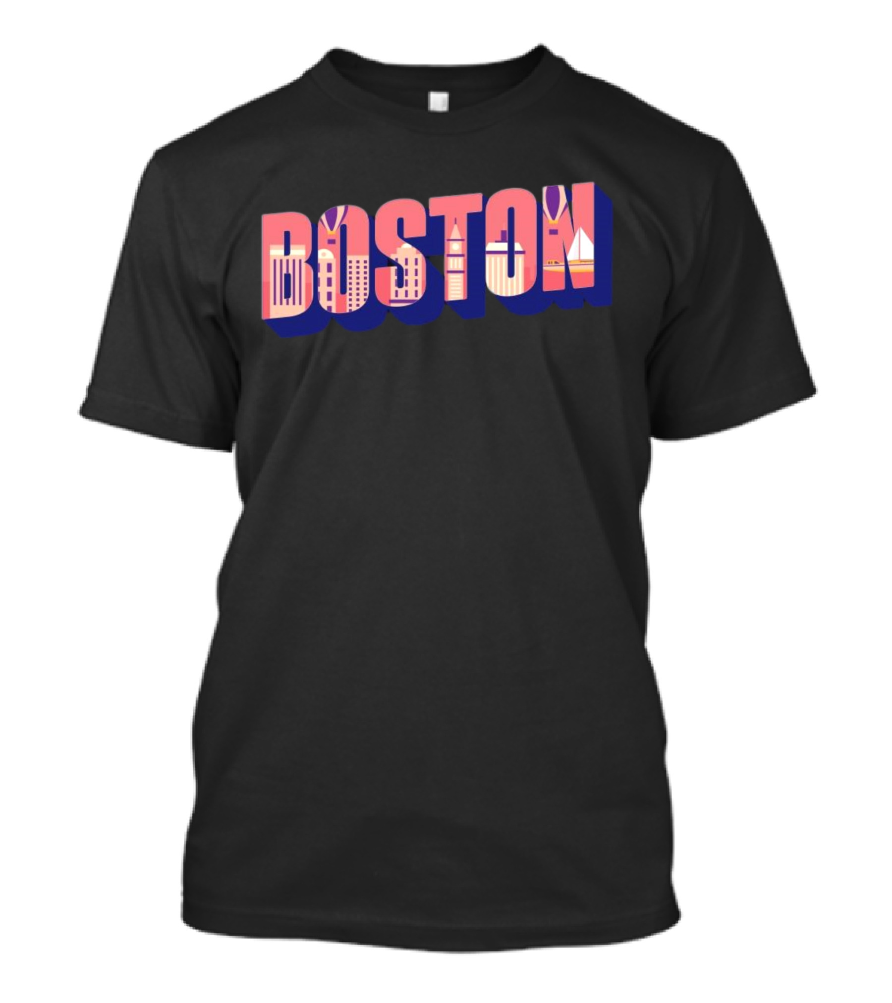 Boston City Landmarks Boston T-Shirt