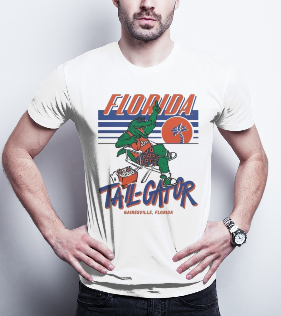 Florida Tail-Gator 1987 Gainesville Retro Style Palm Tree Gator T-Shirt