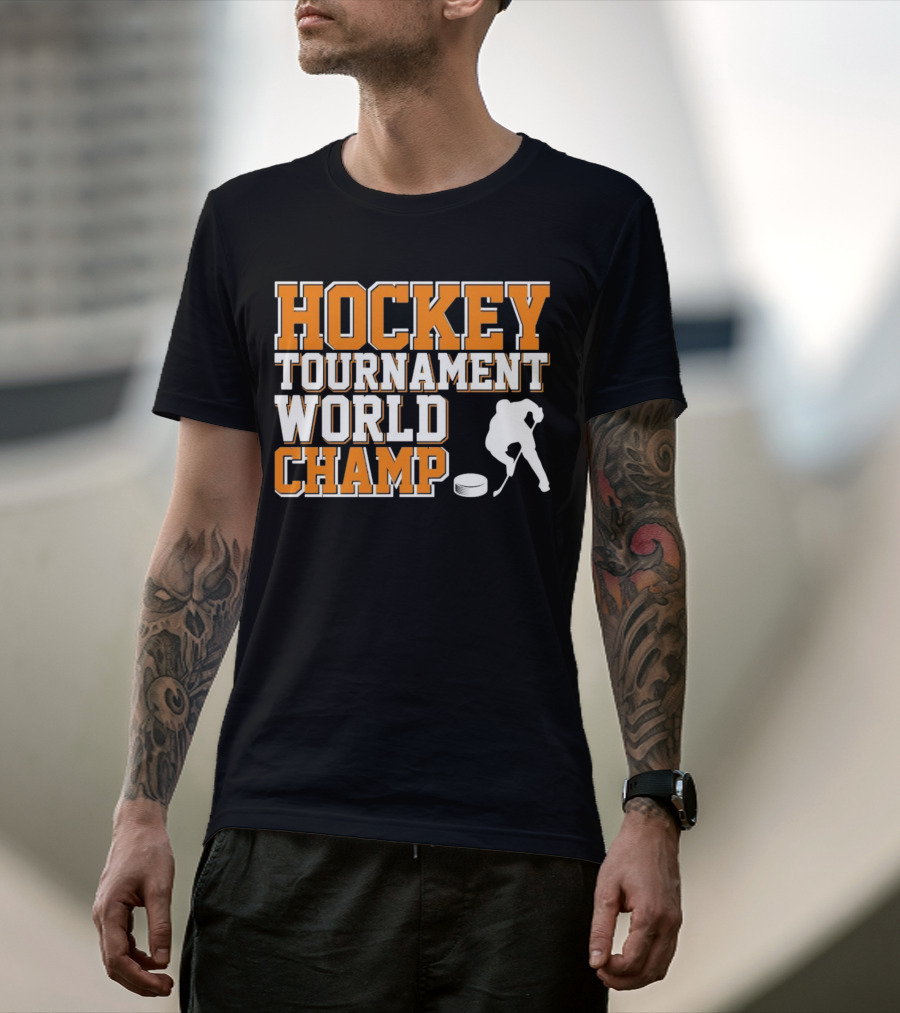 Hockey Tournament World Champ Sunset T-Shirt