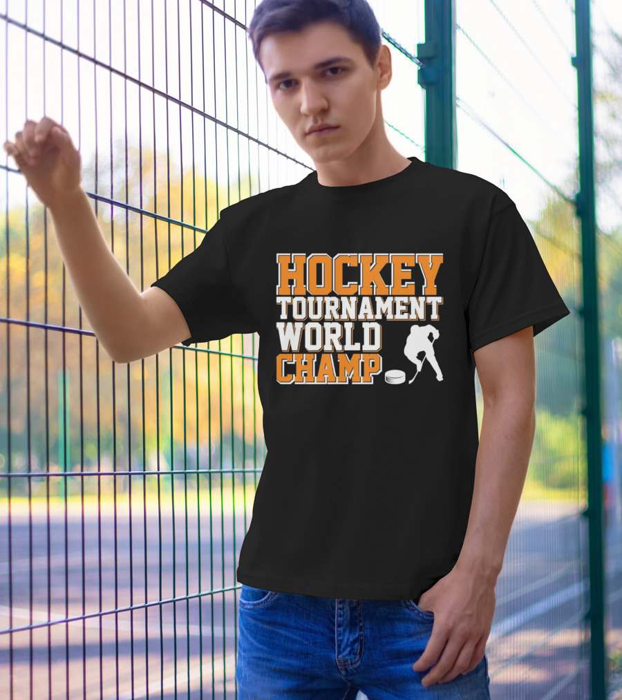 Hockey Tournament World Champ Sunset T-Shirt