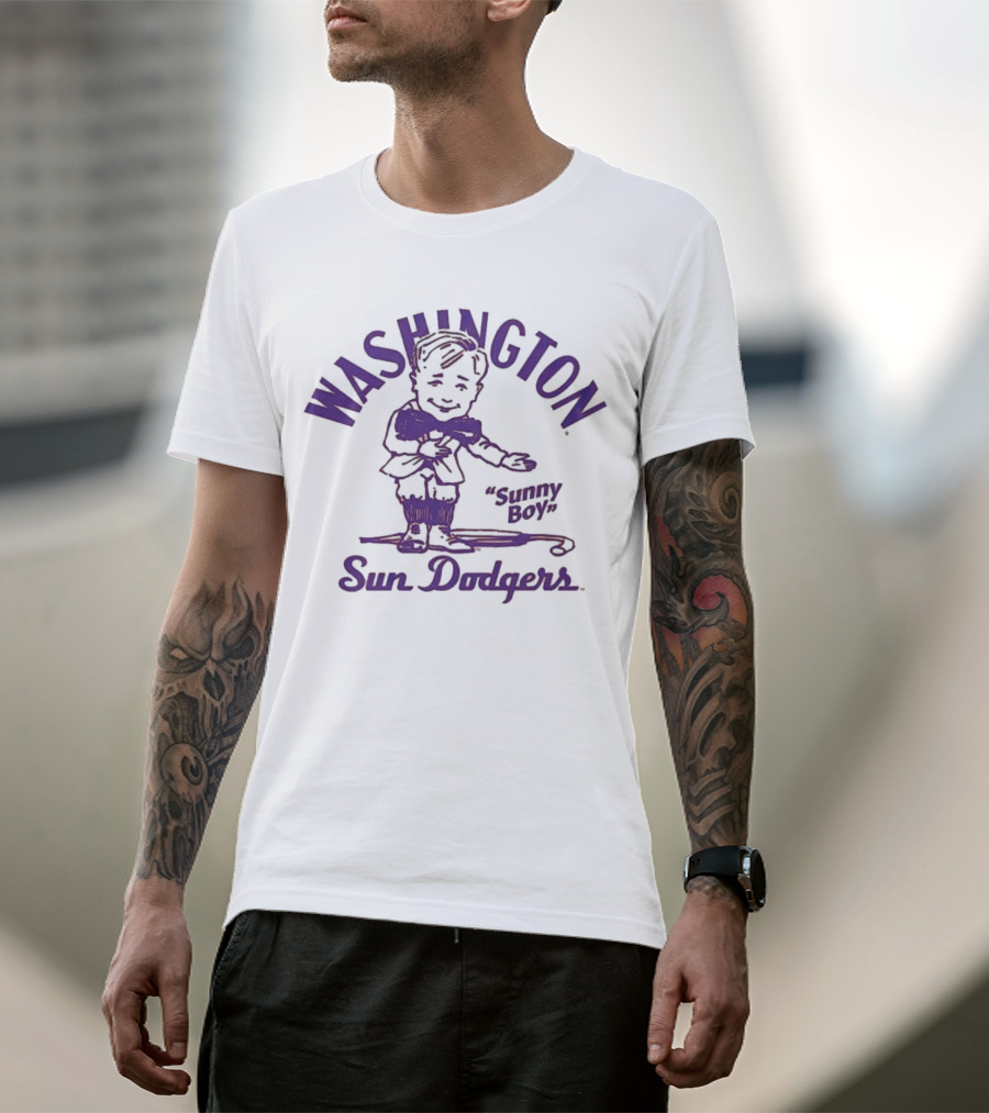 Washington Huskies Sunny Boy Sun Dodgers T-Shirt