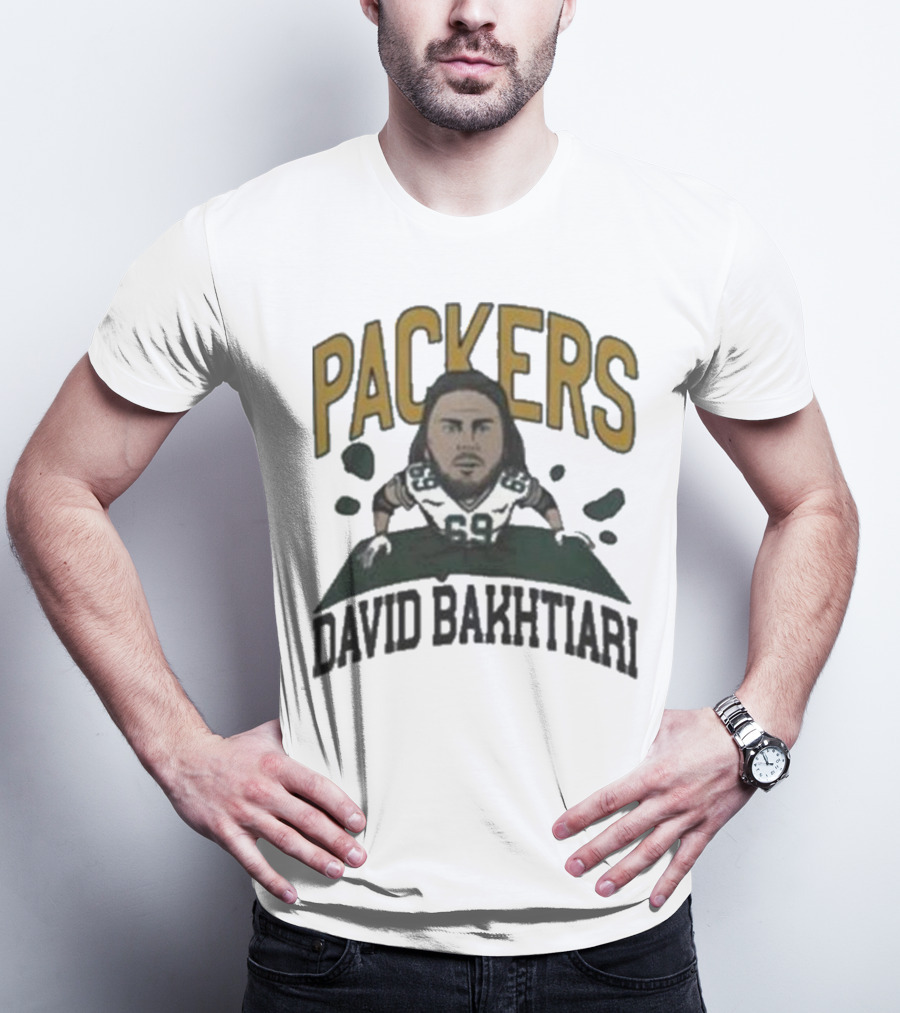 Packers David Bakhtiari Caricature T-Shirt