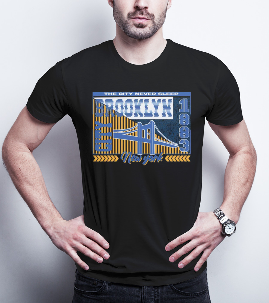 The City Never Sleep Brooklyn New York 1883 Bridge T-Shirt