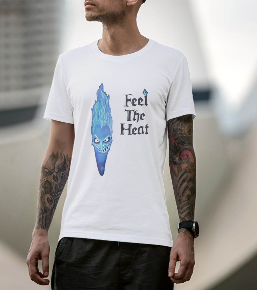 Hades Feel The Heat Blue Flame Head T-Shirt