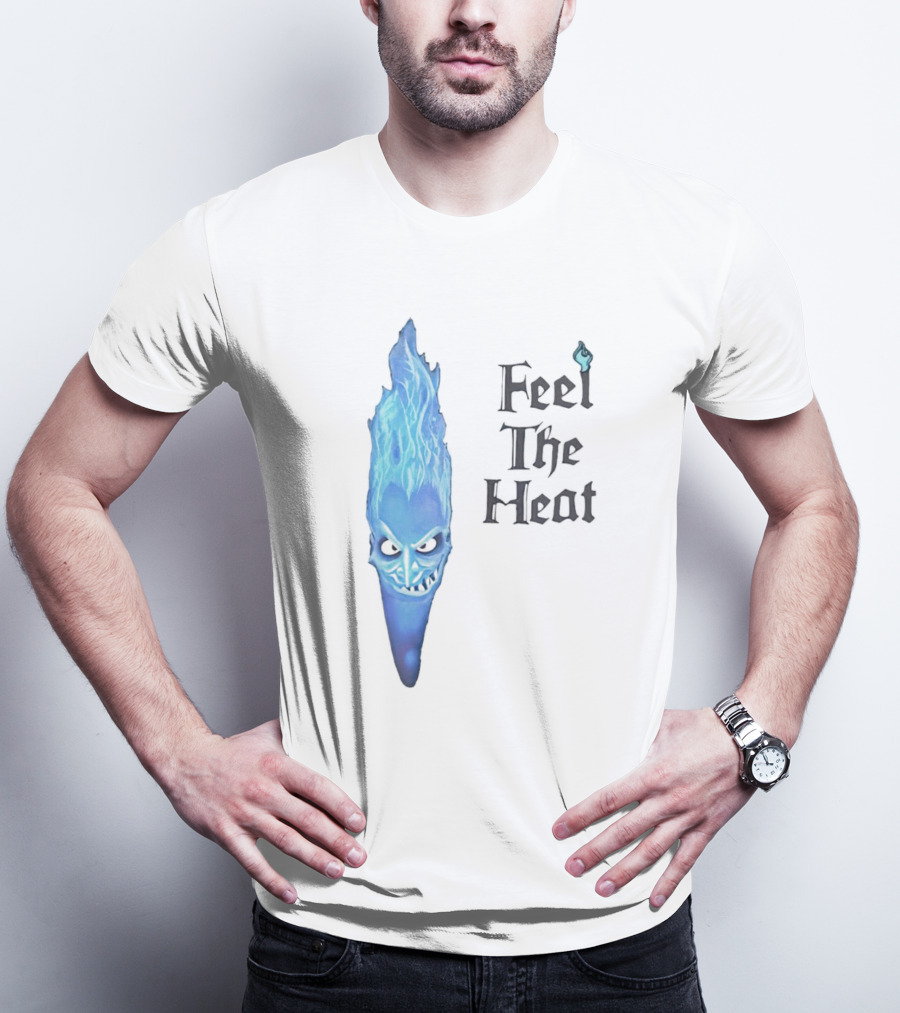 Hades Feel The Heat Blue Flame Head T-Shirt
