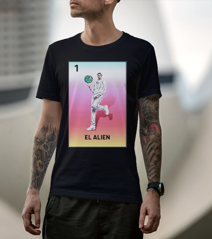 1 El Alien Basketball Earth Ball T-Shirt