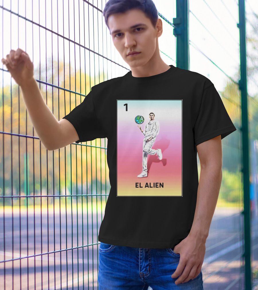 1 El Alien Basketball Earth Ball T-Shirt