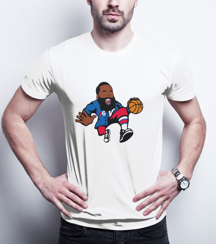 James Harden Cartoon 76 Basketball Philadelphia T-Shirt