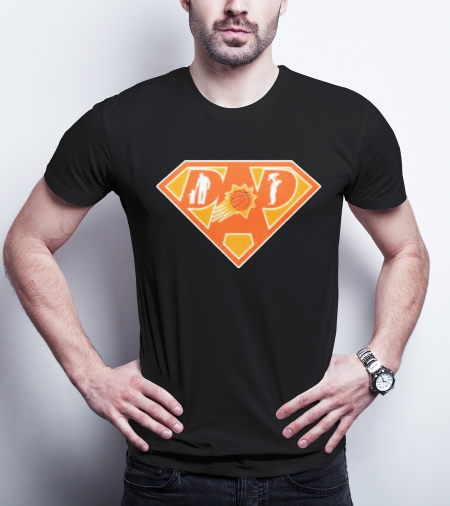 Phoenix Suns Super Dad Basketball Emblem Family Hero T-Shirt