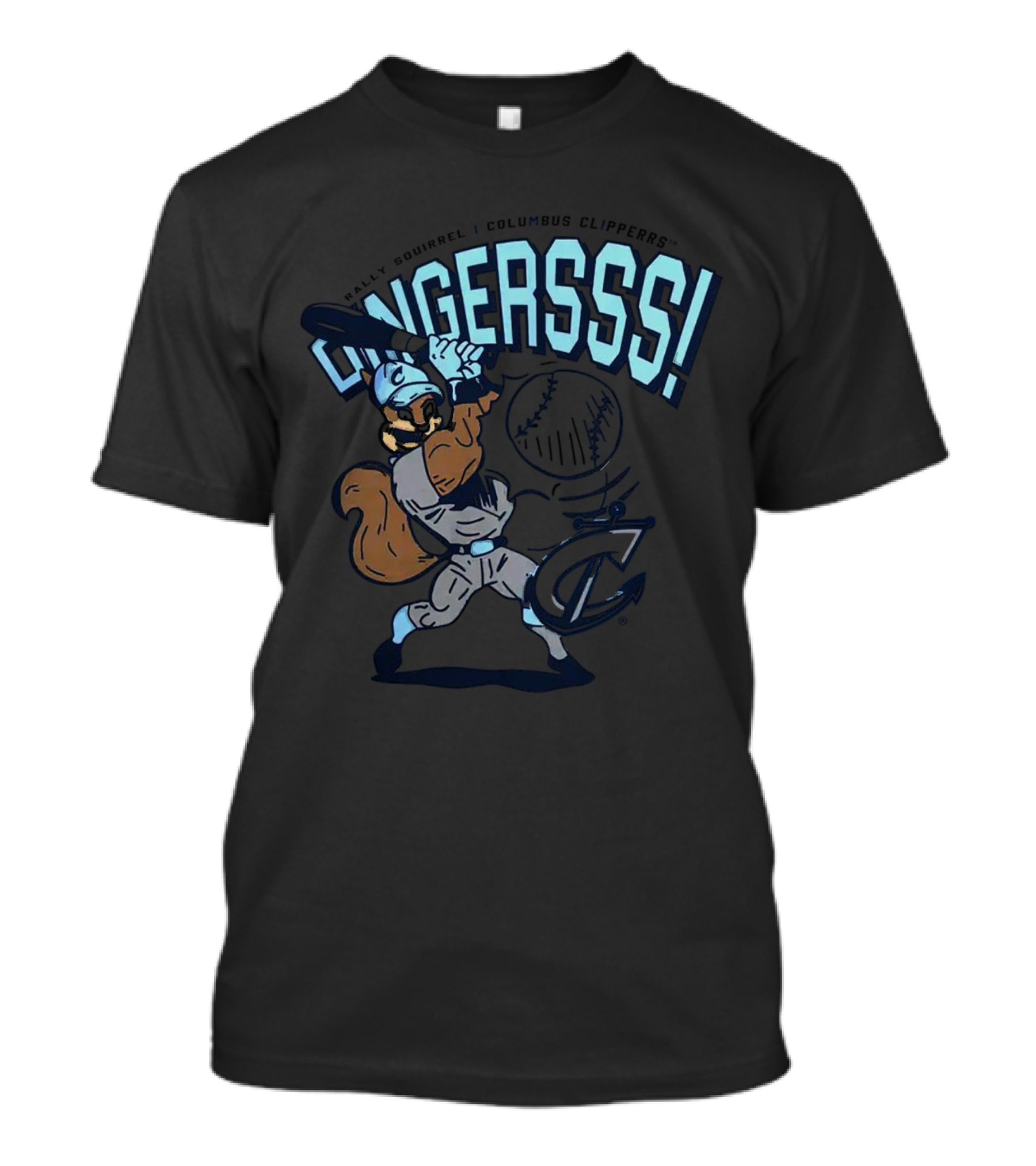 Columbus Clippers Rally Squirrel Dingers Baseball T-Shirt